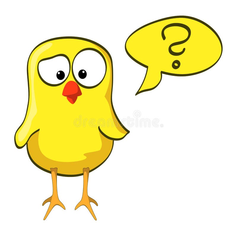 Cartoon chicken doubt stock vector. Illustration of colorful - 30411162