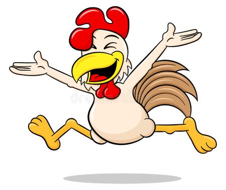 Cartoon Chicken Leaping Joy Stock Illustrations – 1 Cartoon Chicken ...