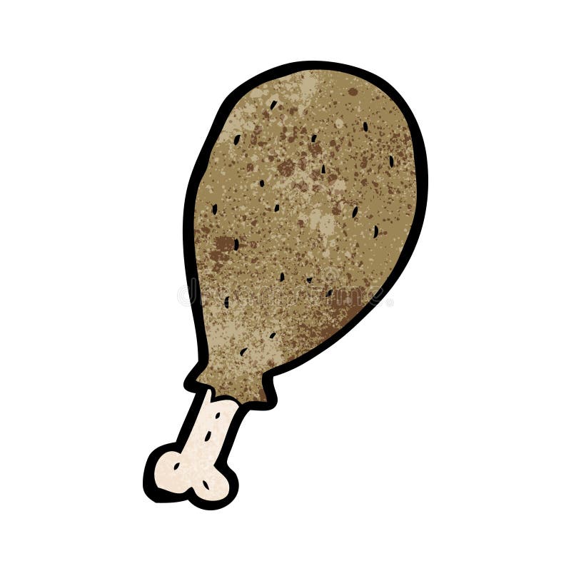 Cartoon chicken leg stock vector. Illustration of cute - 38067372