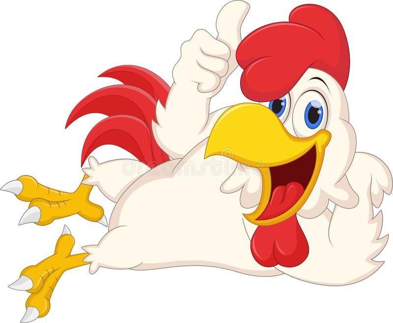 Cartoon chicken relaxing stock illustration. Illustration of standing ...