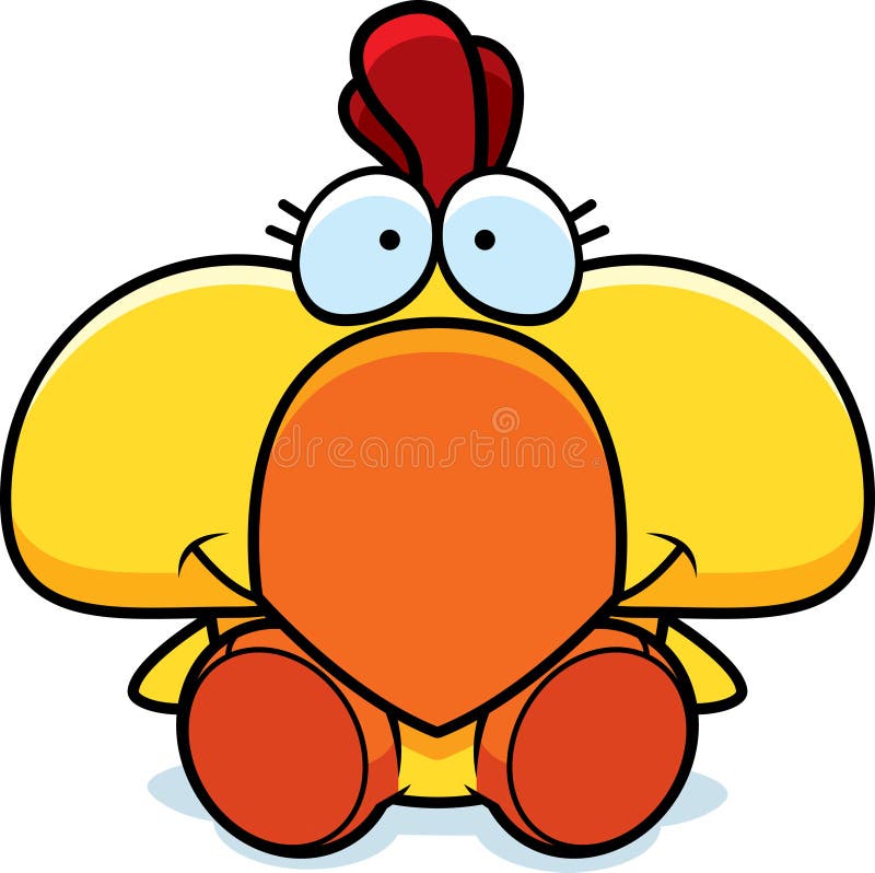 Cartoon Chicken Sitting stock vector. Illustration of clip - 47399861