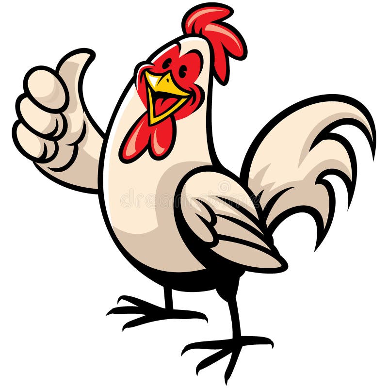 Chicken Mascot with Thumb Up Stock Vector - Illustration of food ...
