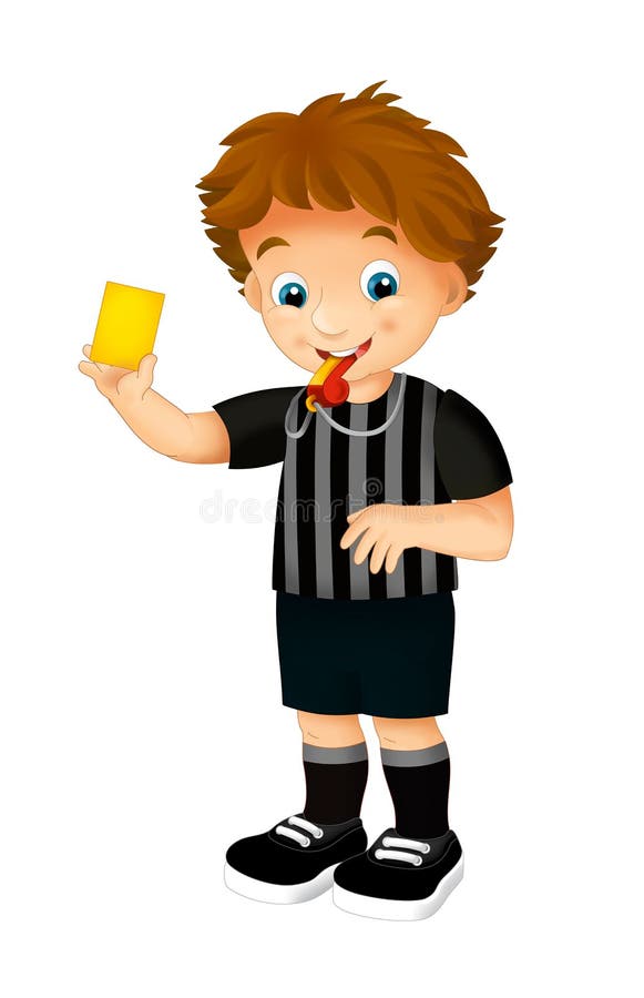 Cartoon Sports Referee stock illustration. Illustration of competition ...