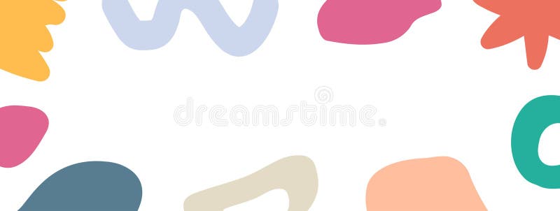 Cartoon Childish Style Doodle Kids Web Banner Background Frame for ...