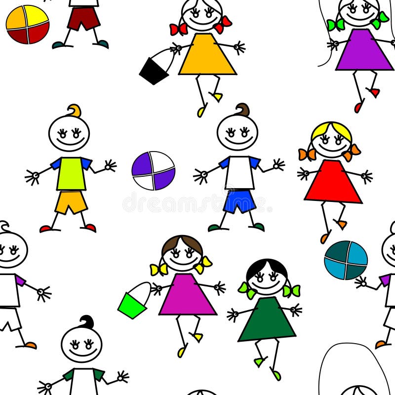 Cartoon people repetitions stock vector. Illustration of background ...