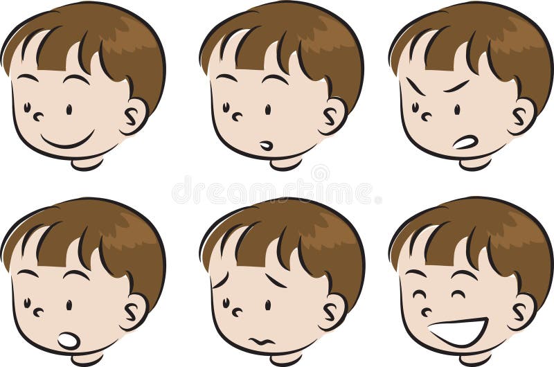 Cartoon children face stock illustration. Illustration of cartoon ...