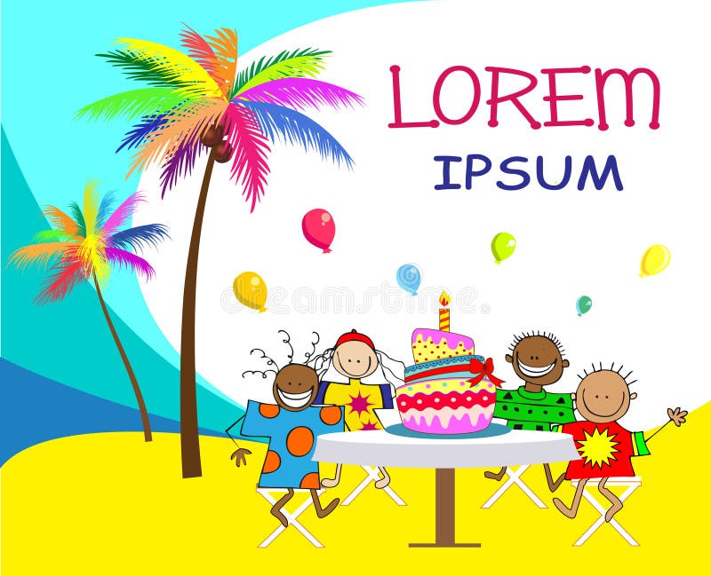 Cartoon Children on Holiday Stock Vector - Illustration of holidays ...