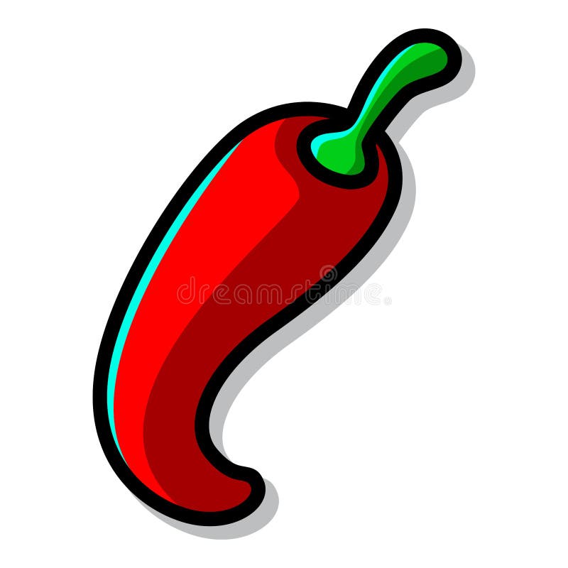 Cartoon chilli stock vector. Illustration of cartoon - 258198302