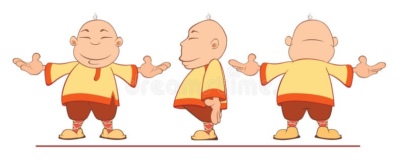 Cartoon of a Chinese Boy for a Computer Game Stock Vector ...