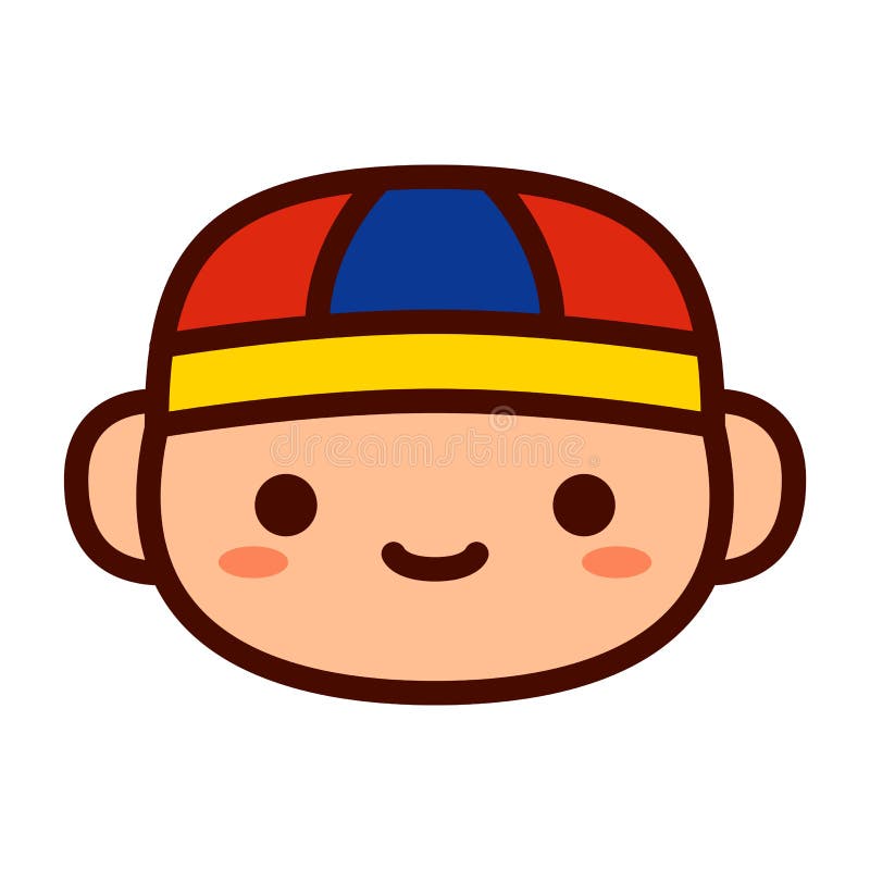 Cartoon Chinese Boy Emoji Icon Isolated Stock Vector - Illustration of ...