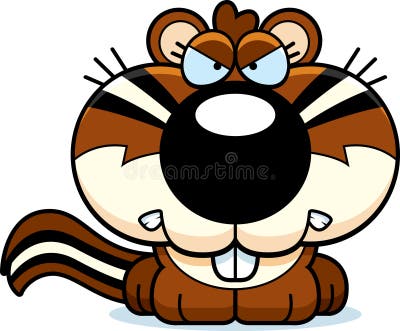 Cartoon Chipmunk Angry stock vector. Illustration of vector - 47475992