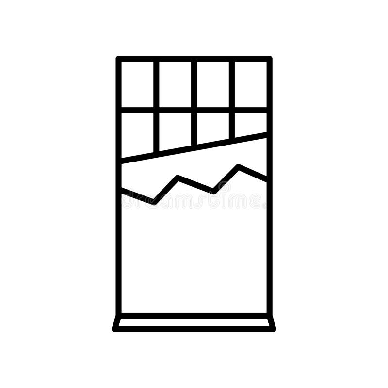 Cartoon Chocolate Bar Icon Isolated on White Background Stock Vector ...