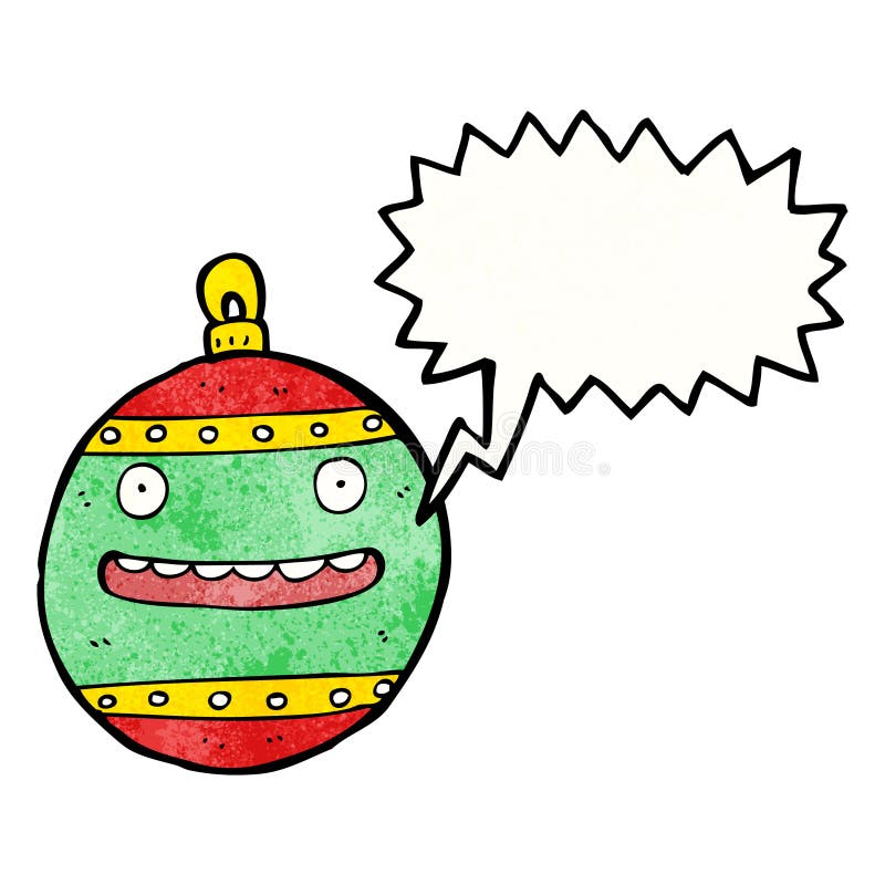 Cartoon christmas bauble stock vector. Illustration of talking - 38040793
