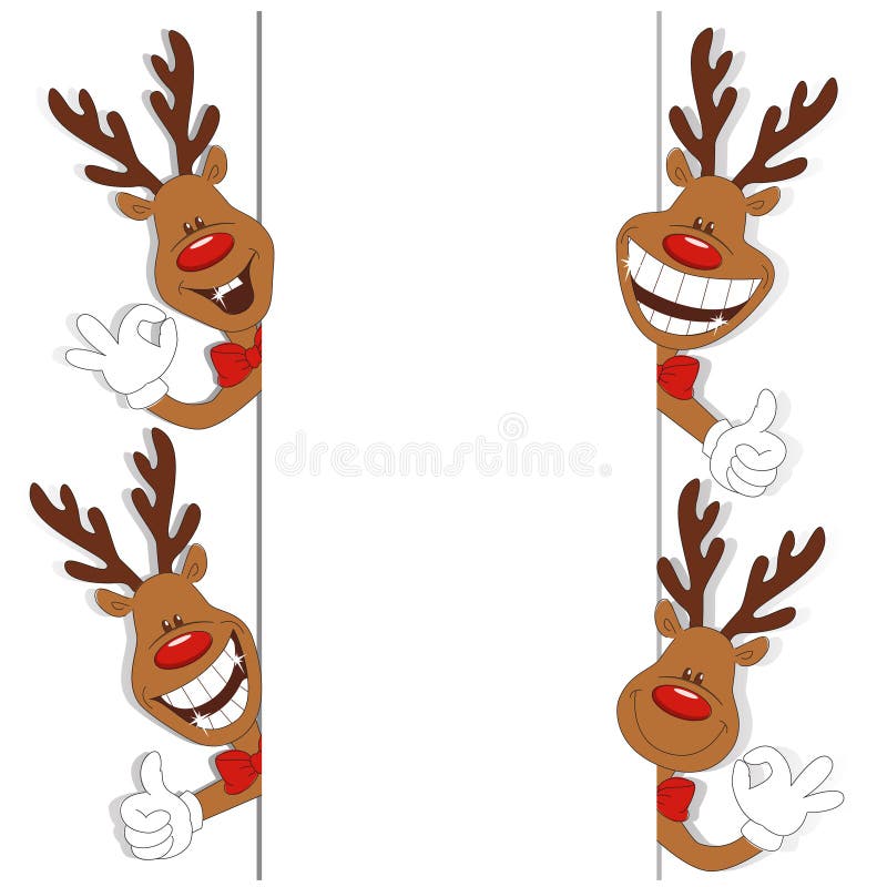 Cartoon Christmas deer stock vector. Illustration of comic - 27300850