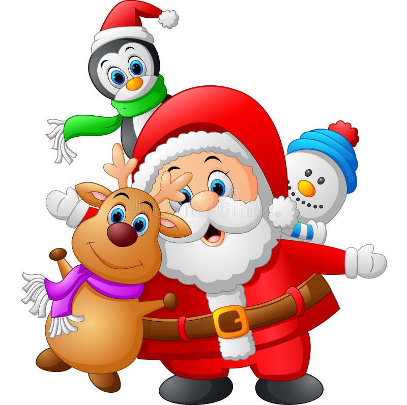Cartoon Christmas Doll Collections Stock Vector - Illustration of white ...