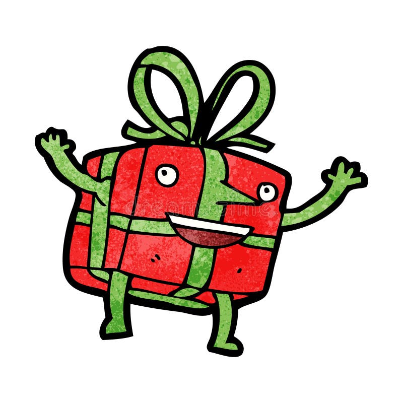 Cartoon christmas present stock vector. Illustration of clip - 38053326
