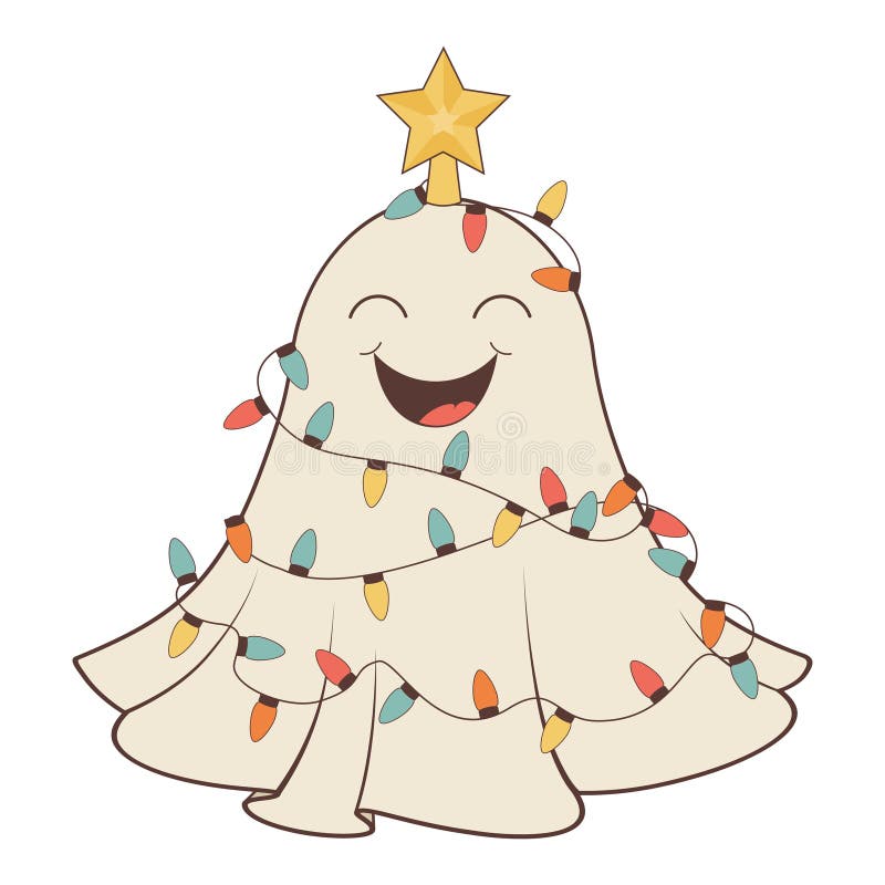 Cartoon Christmas spirit stock illustration. Illustration of spooky ...