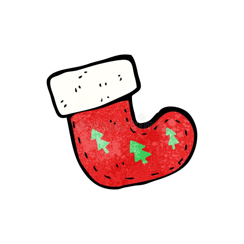 Cartoon christmas stocking stock vector. Illustration of character ...