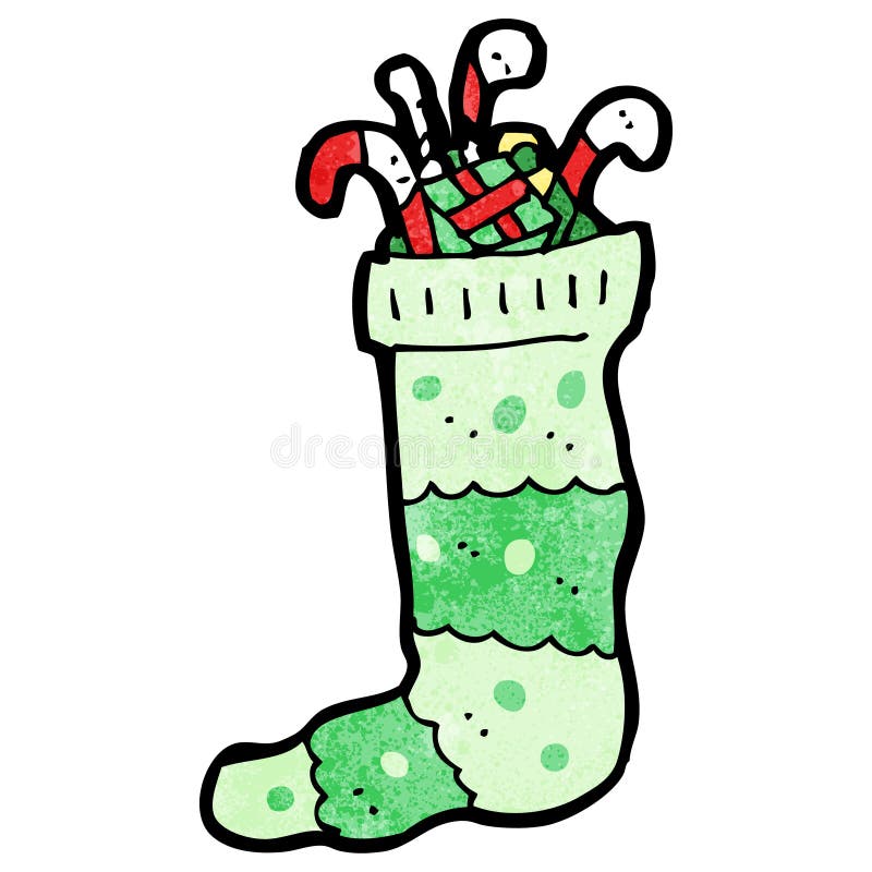Cartoon christmas stocking stock vector. Illustration of christmas ...