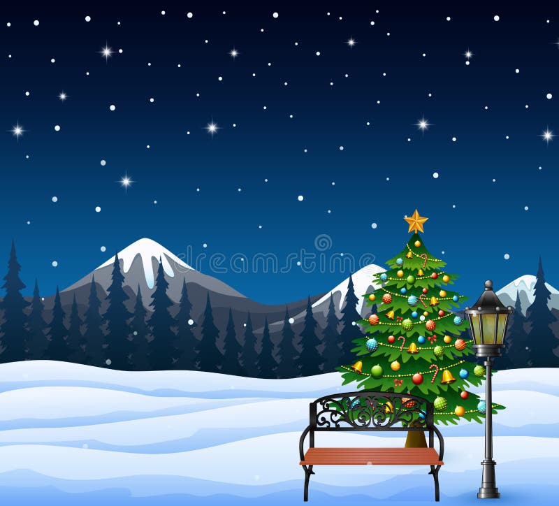 Christmas Bench Background Stock Illustrations – 971 Christmas Bench ...