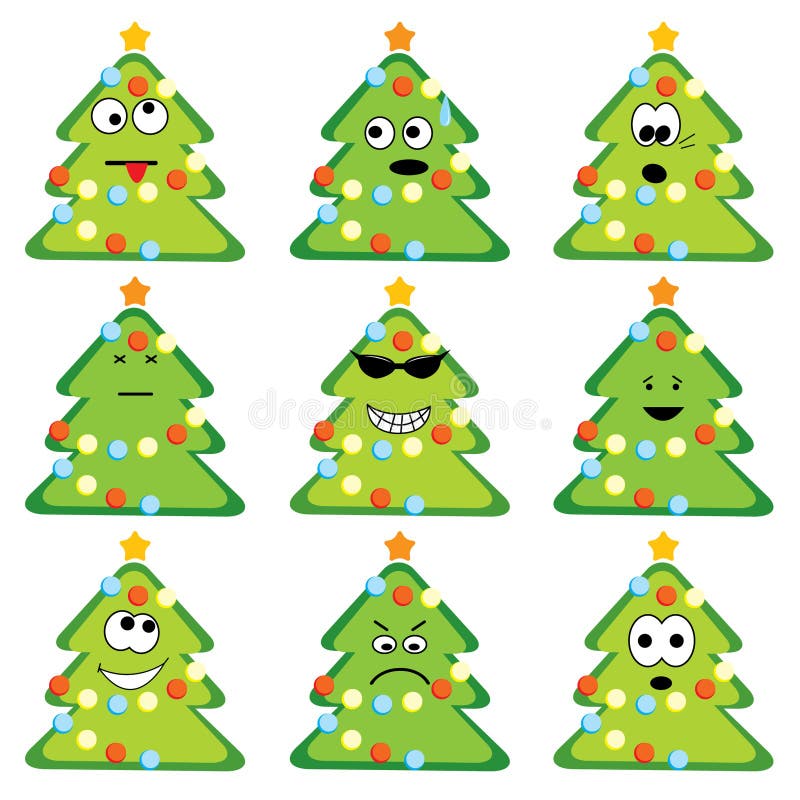 180+ Cartoon christmas trees Free Stock Photos - StockFreeImages