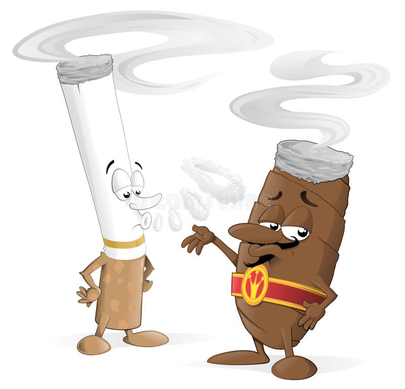 Cartoon Cigar Smoker
