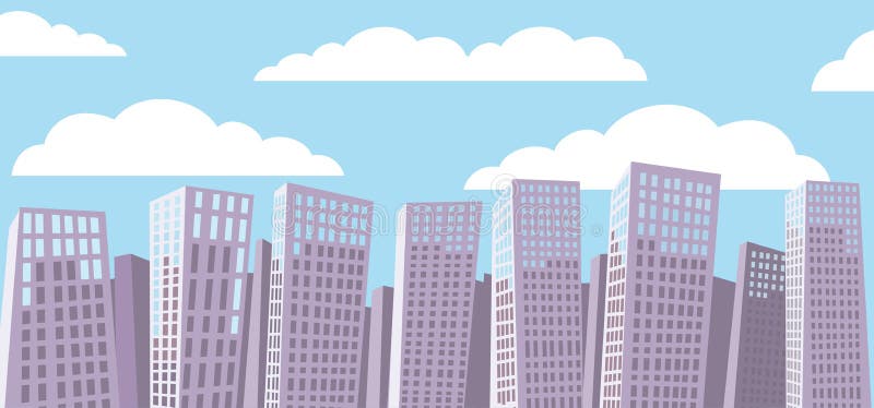 Cartoon cityscape stock vector. Illustration of color - 23108251