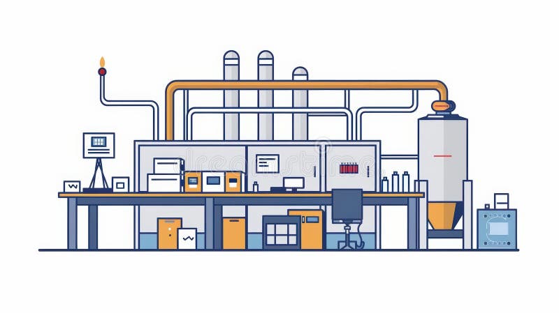 Cartoon of a Clean and Safe Factory with AIdriven Safety Protocols ...