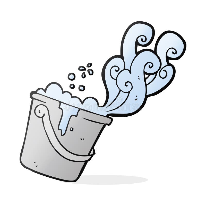Cartoon cleaning bucket stock photo. Image of soap, quirky - 257554826