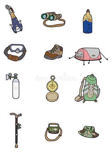 Mountain Climbing Equipment Drawing Stock Illustrations – 794 Mountain ...