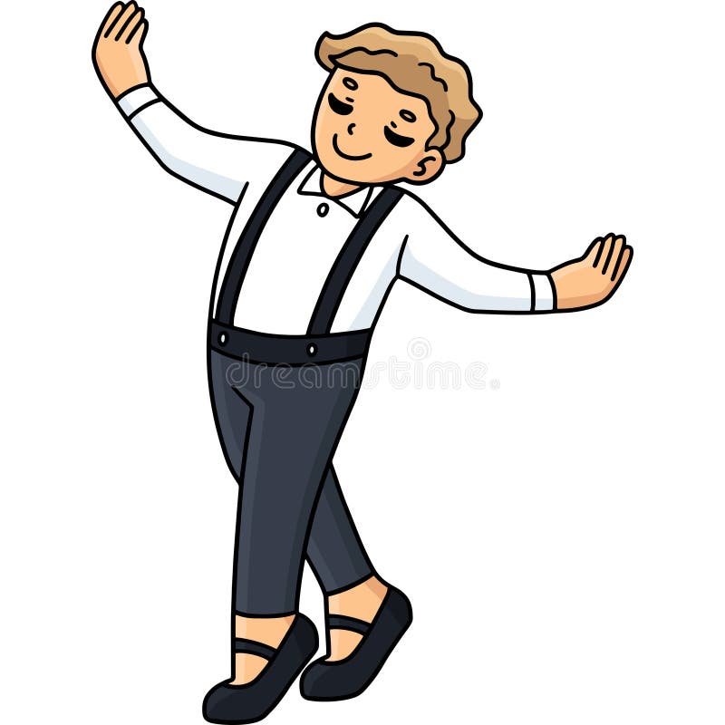 Ballet Danseur Dancing Cartoon Colored Clipart Stock Illustration ...