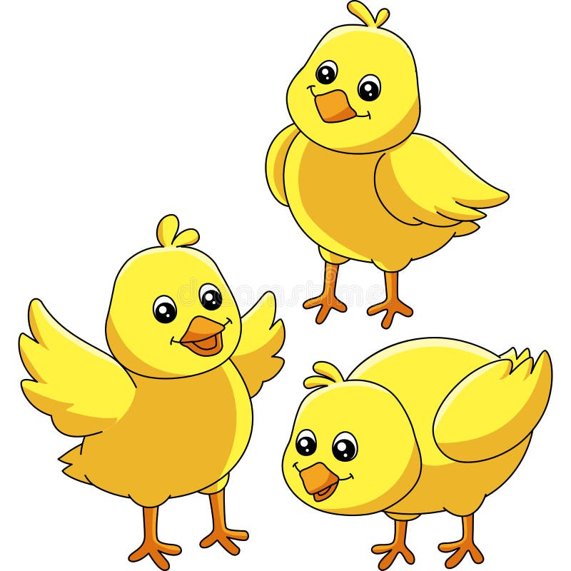 Chicks Cartoon Colored Clipart Illustration Stock Vector - Illustration ...