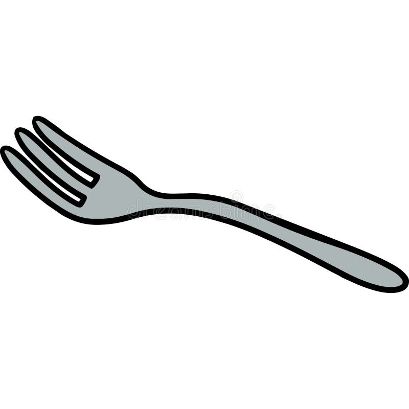 Fork Cartoon Colored Clipart Illustration Stock Vector - Illustration ...