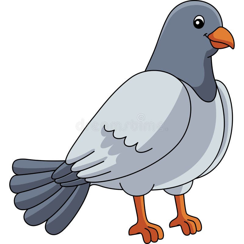 Pigeon Cartoon Colored Clipart Illustration Stock Vector - Illustration ...