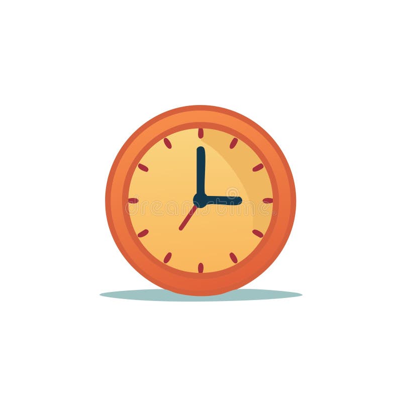 Cartoon Clock Illustration Ticking Away Time Concept Time Management ...