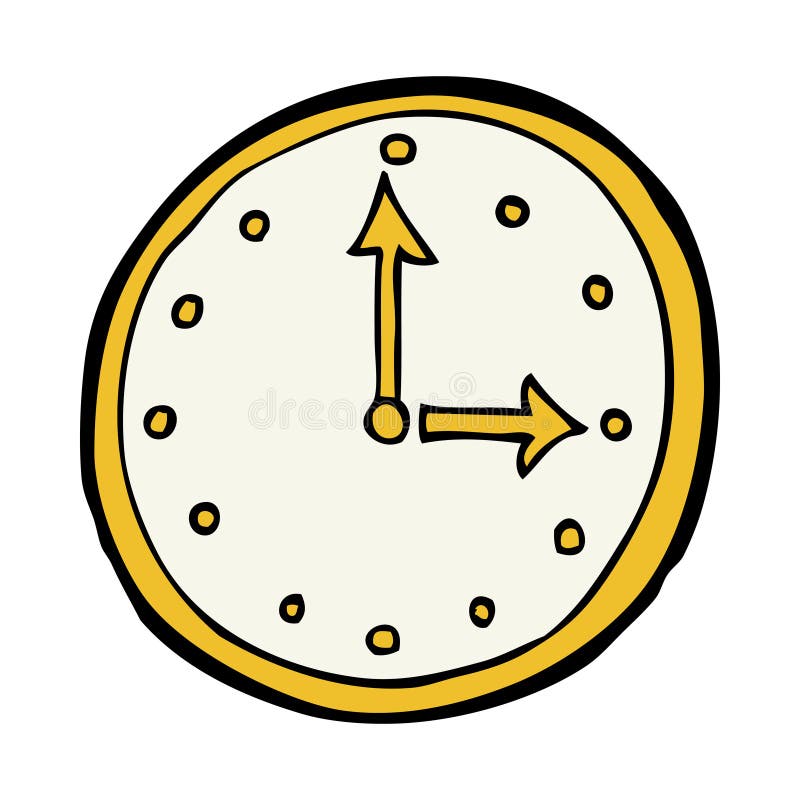 Cartoon clock symbol stock vector. Illustration of cute - 37014016