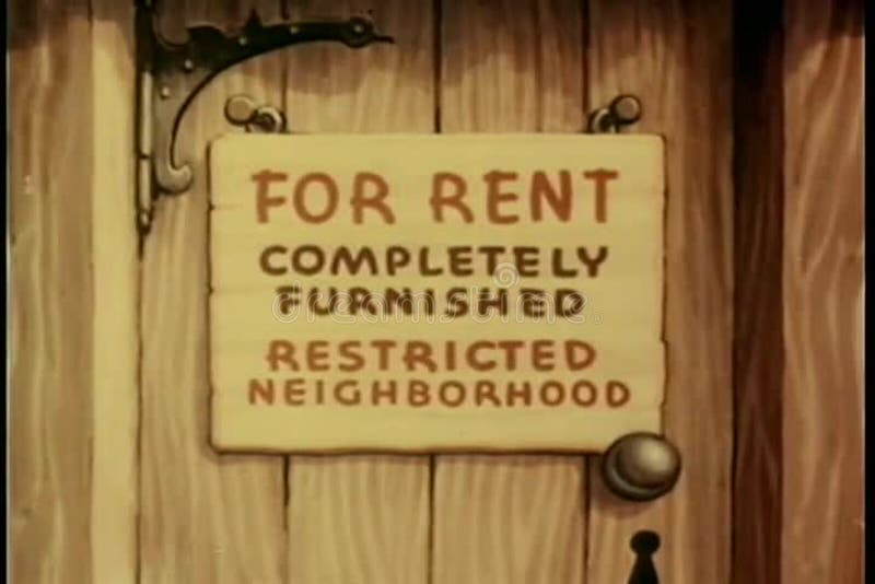 Cartoon of Close-up of for Rent Sign Stock Video - Video of closed ...