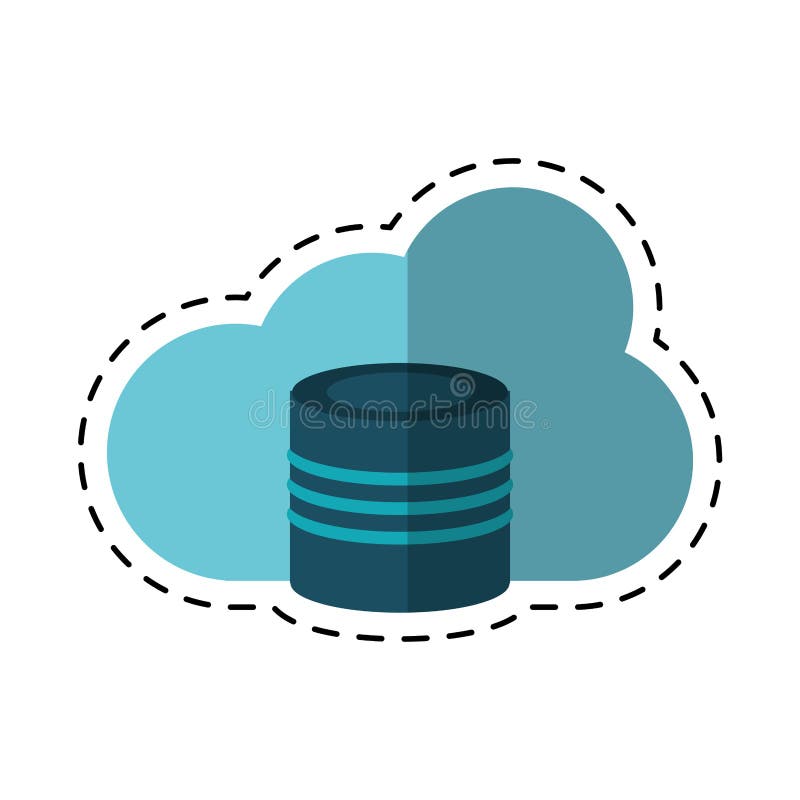 Cartoon Data Server Technology System Stock Vector - Illustration of ...