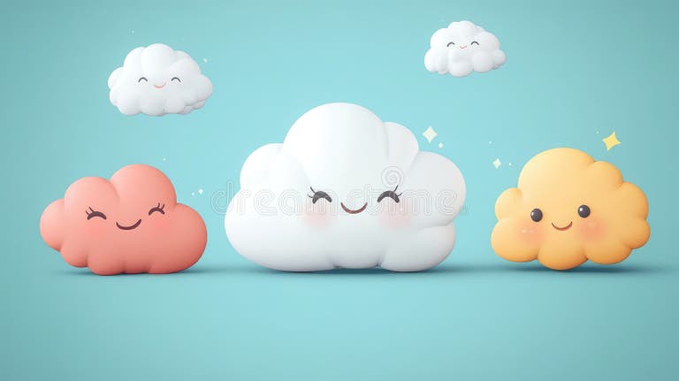 Cartoon Cloud Illustrations Pack: Whimsical and Playful Cloud Designs ...