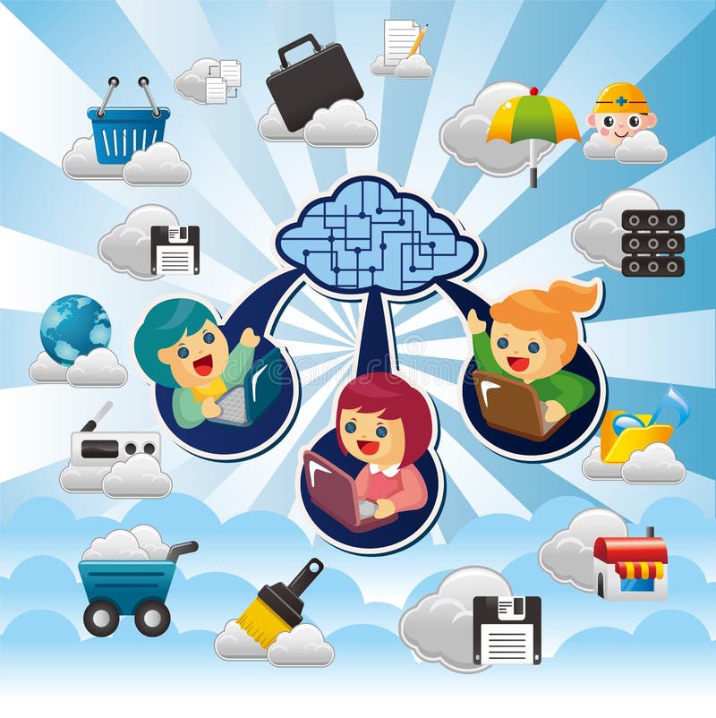 I Cloud Network element stock vector. Illustration of connection - 25310467