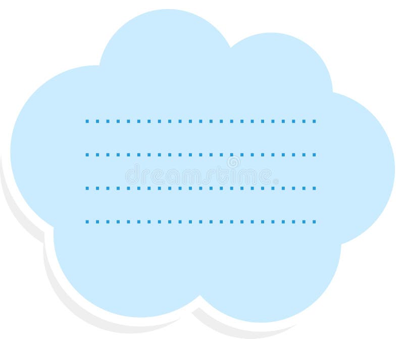 Cartoon Cloud Shape Notebook Sheet Stock Vector - Illustration of ...