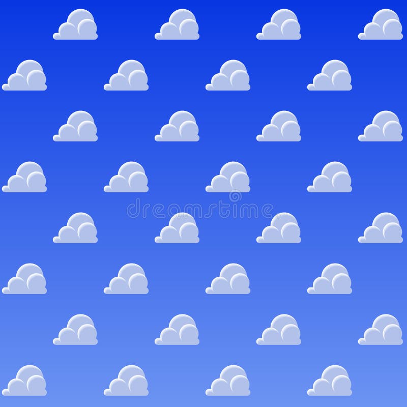 Cartoon Clouds Pattern Background Stock Vector - Illustration of color ...