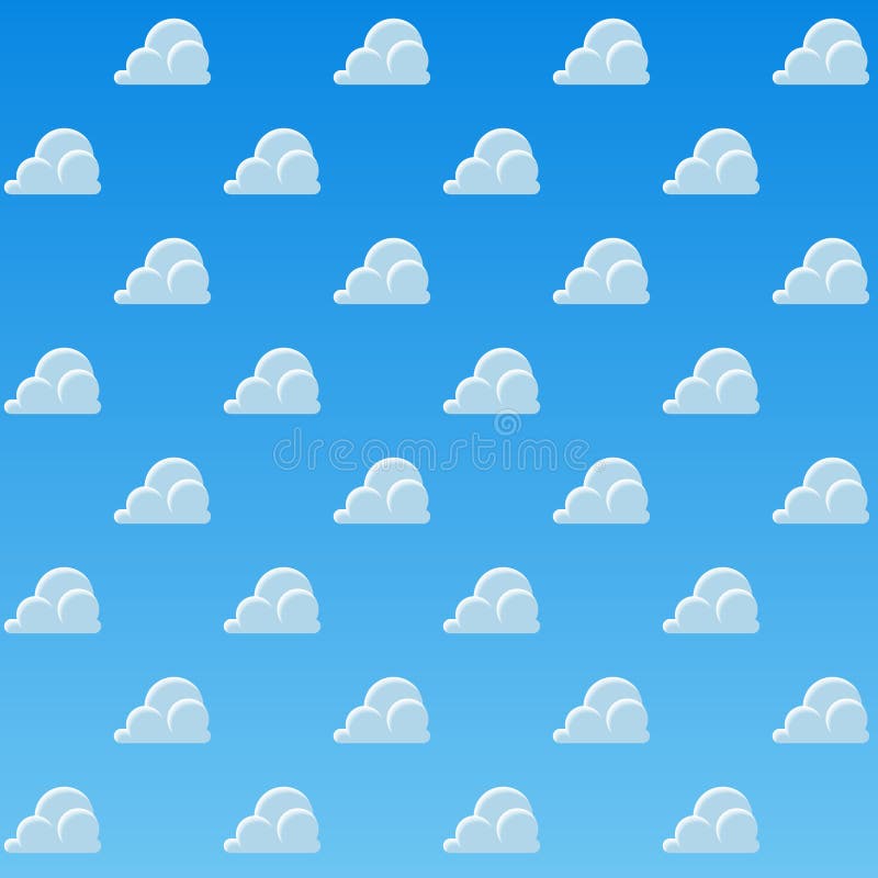 Cartoon Clouds Pattern Background Stock Vector - Illustration of cloud ...