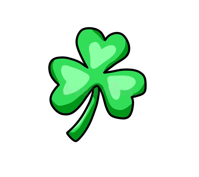 A Very Cute Cartoon Clover stock illustration. Illustration of celtic ...