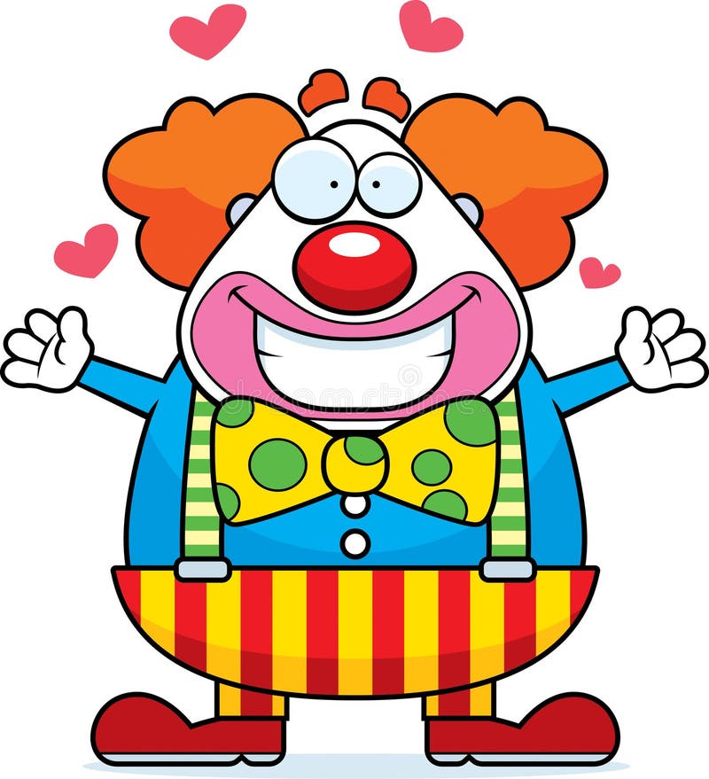 Cartoon Clown Hug stock vector. Illustration of fool - 41818732
