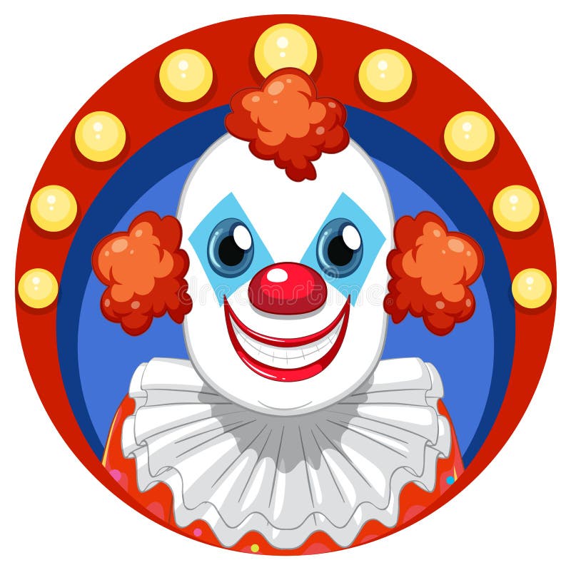 Cartoon Clown with Red Nose Stock Vector - Illustration of smiling ...