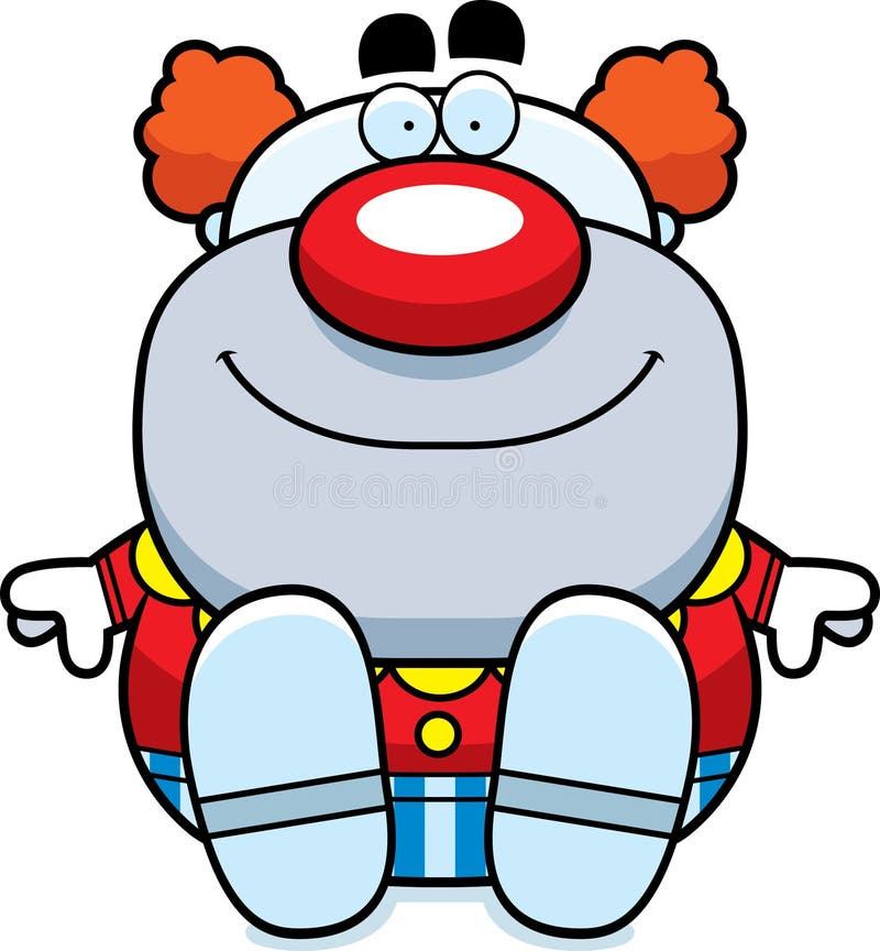 Cartoon Clown Sitting stock vector. Illustration of clipart - 47715102