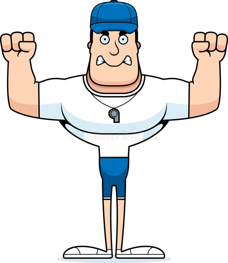 Cartoon Angry Coach stock vector. Illustration of graphic - 116634757