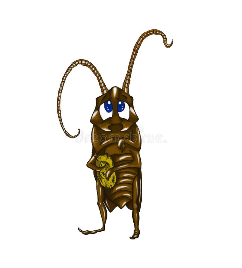 Cartoon cockroach stock illustration. Illustration of drawn - 7553005