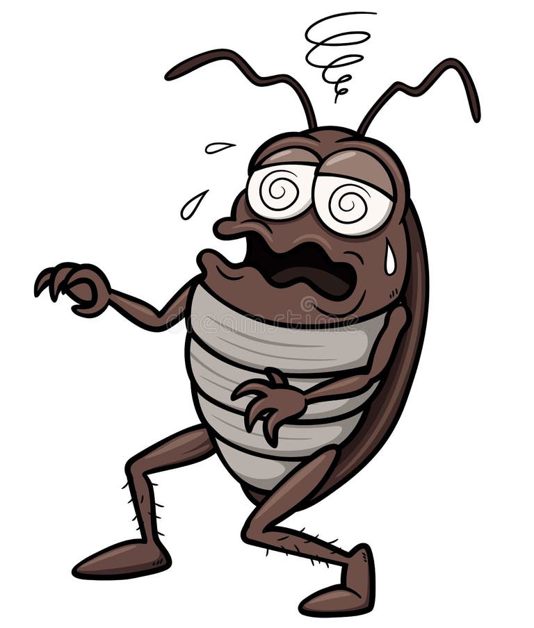 Scared Cartoon Cockroach Stock Illustrations – 302 Scared Cartoon ...